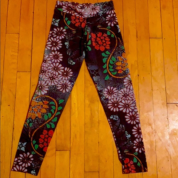 Pants & Jumpsuits | Flower Retro Yoga Pants | Poshmark
